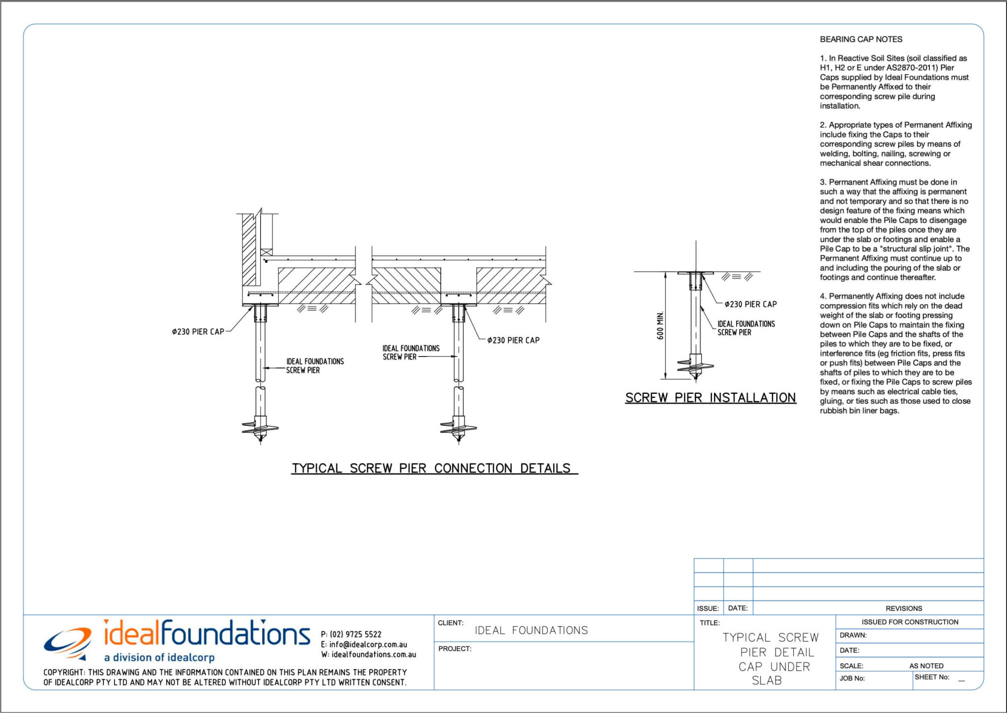 Screw Pier Technical Information - Ideal Foundations
